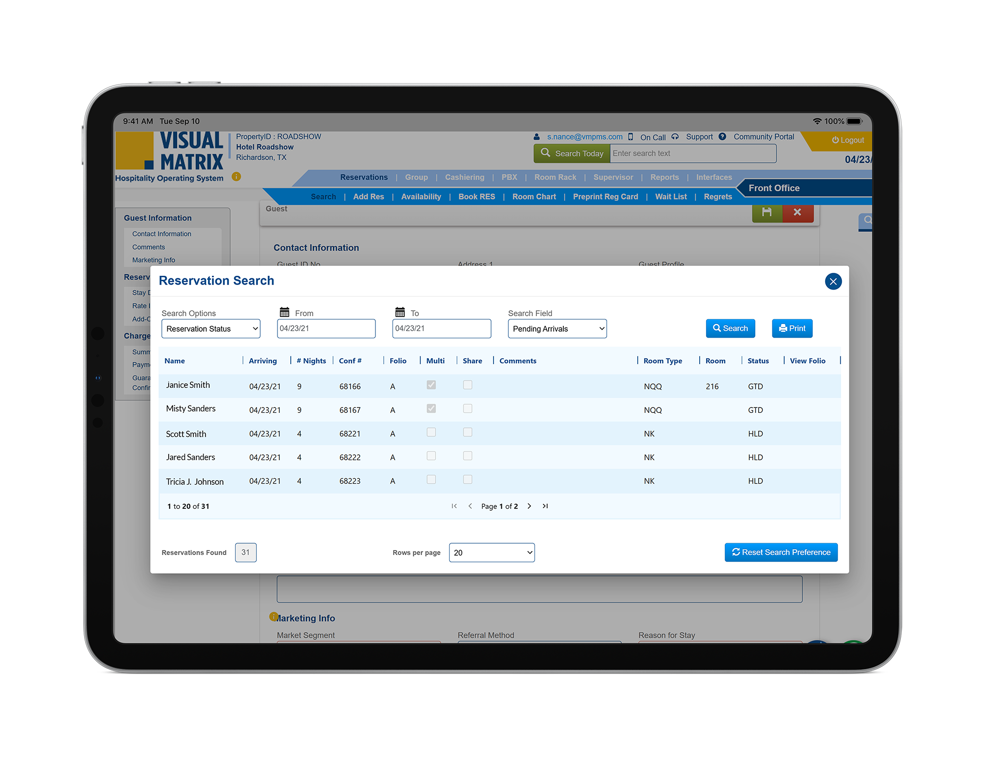 Hospitality Upgrade-2025 - Visual Matrix